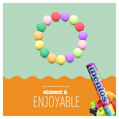 Mentos Chewy Sweet Candy Rainbow Roll 14 Pieces | PnP
