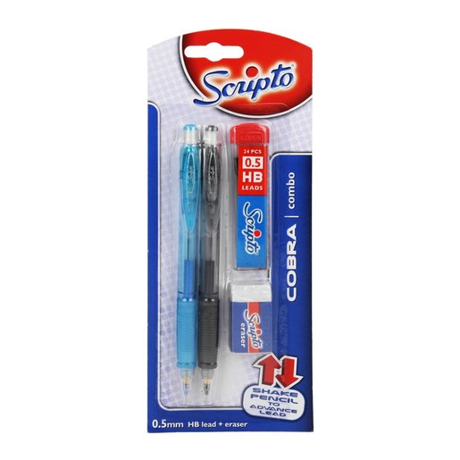 Scripto: Cobra Combo-Clutch Pencil 2's, 24 Leads & Eraser | PnP