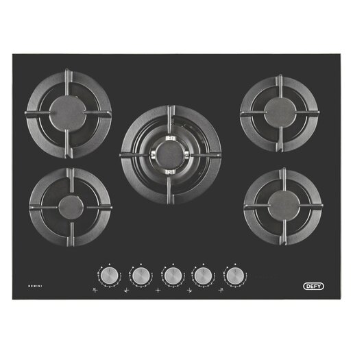 Defy 5 Burner Glass Gas Hob 900mm | PnP