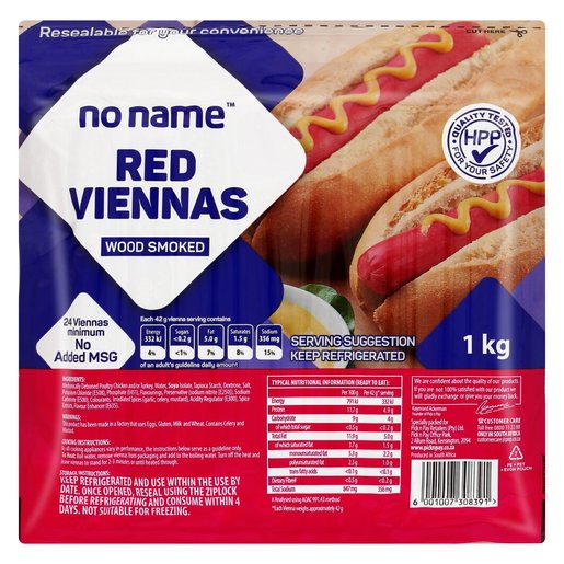 No Name Red Viennas 1kg | PnP