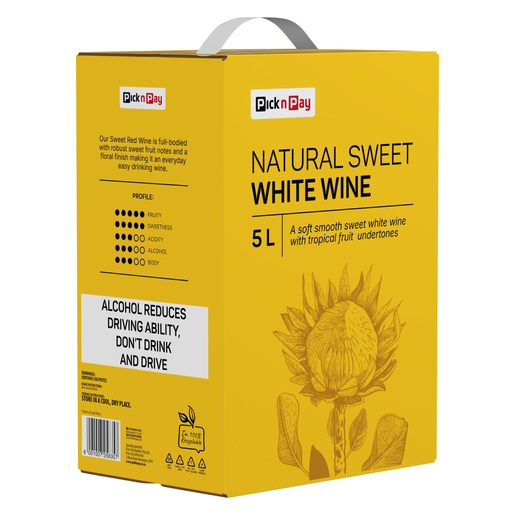 PnP Natural Sweet White Wine 5L | PnP