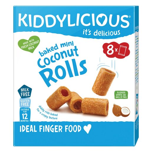 Kiddylicious Mini Coconut Roll 12 Months + 8 x 6.8g | PnP