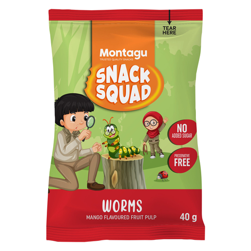 Montagu Snack Squad Mango Flavoured Fruit Worms 40g | PnP