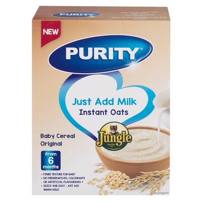 Purity Baby Instant Oats Cereal Original From 6+ Months 250g | PnP