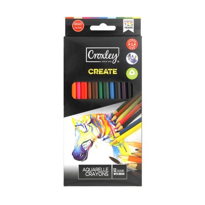 Croxley Aquarelle Assorted Pencils 12 Pack | PnP