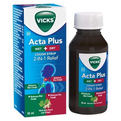 Vicks Acta Plus Cough Syrup 50ml | PnP