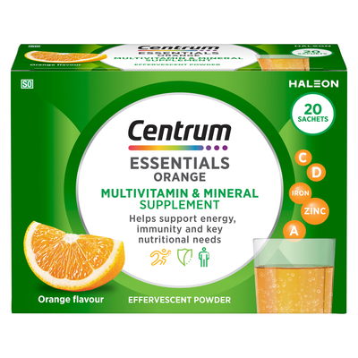 Centrum Essentials Orange Multivitamin & Mineral Supplement 20 Pack | PnP