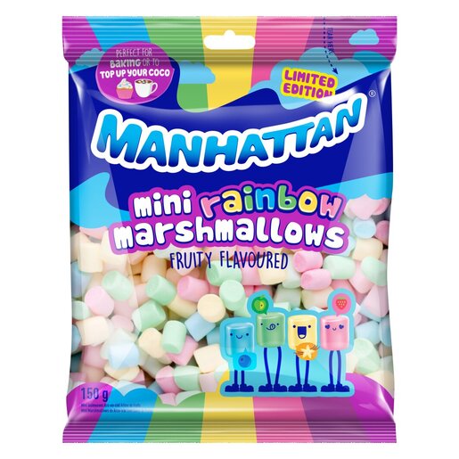 Manhattan Mini Rainbow Marshmallows 150g Pnp