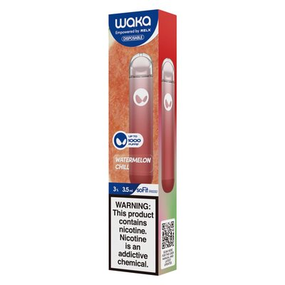 Waka Watermelon Chill 3% Nicotine Salt soFit Disposable Vape 1000 Puffs ...