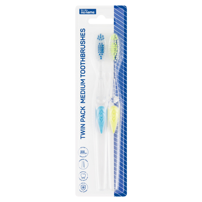 No Name Toothbrush Medium Twin Pack | PnP