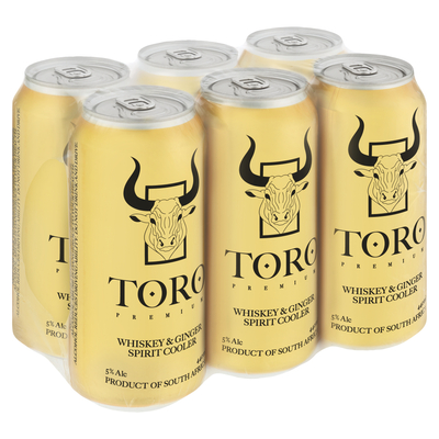 Toro Premium Whiskey & Ginger Spirit Cooler 6 x 440ml | PnP
