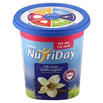 Danone Nutriday Full Cream Vanilla Yoghurt 1kg | PnP