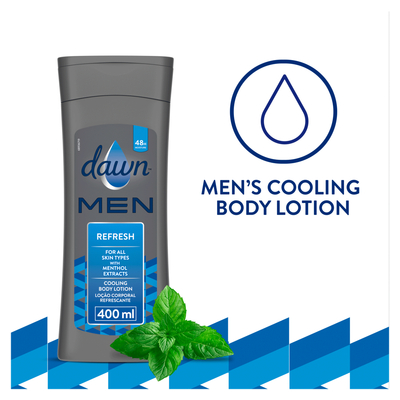 Dawn Men Refresh Cooling Body Lotion for All Skin Types 400ml | PnP