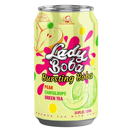 Lady Boba Pear & Melon Bursting Bubble Tea 320ml | PnP