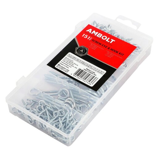 Ambolt Eye & Hook Screw Kit 151 Piece | PnP
