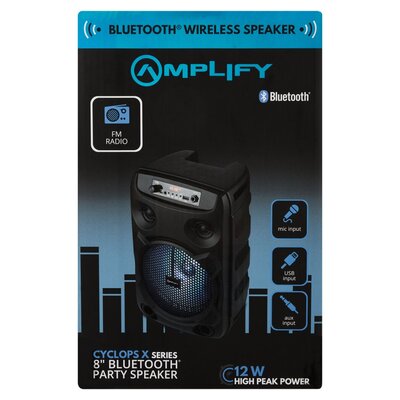 AMPLIFY Cyclops X Series 8 Inch Bluetooth Party Speaker | PnP