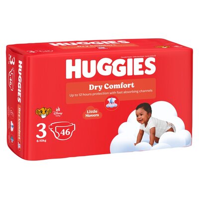 Huggies Dry Comfort Nappies Value Pack Size 3 46 Pack | PnP