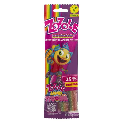 Zozole Mixed Fruit Flavoured Rainbow Jelly Strips 75g | PnP