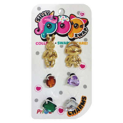 Silly Pop Assorted Swap Glitz 5 Charms Per Card | PnP