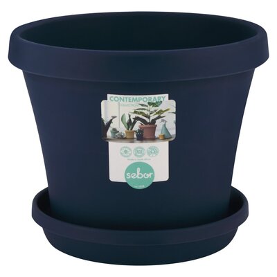 Sebor Super Pot & Saucer Set 22cm Classic Blue | PnP