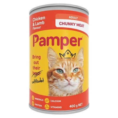 Pamper Chicken & Liver Flavour Chunky Meat Cat Food 400g | PnP