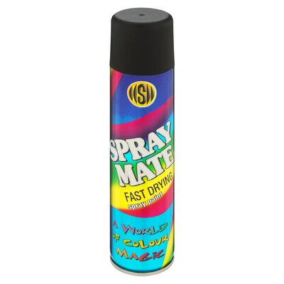 Spraymate Fast Drying Spray Paint Matt Black 250ml | Smart Price ...