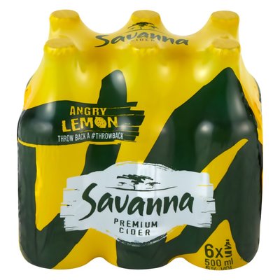 Savanna Cider Angry Lemon 500ml x 6 | PnP