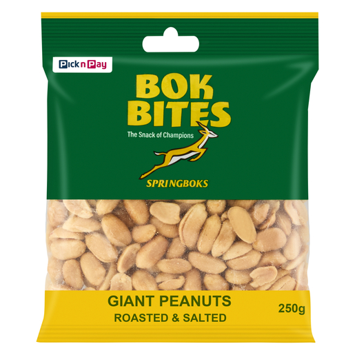 PnP Bok Bites Giant Salted Peanuts 250g | PnP