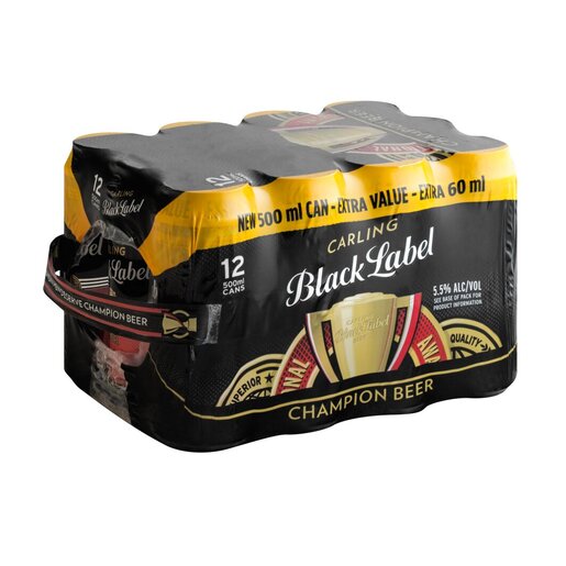 Carling Black Label Can 12 x 500ml | PnP
