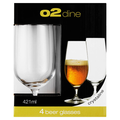 O2 Beer Glass 421ml 4 Pack | PnP