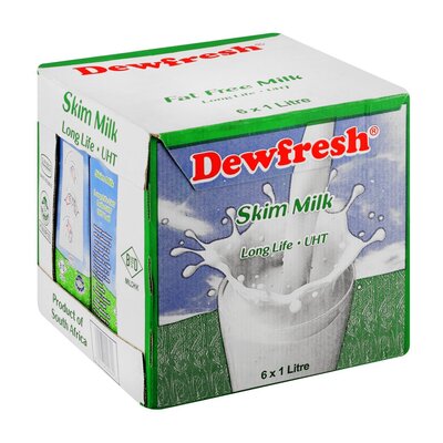 Dewfresh Uht Skim Milk 6 x 1L | PnP