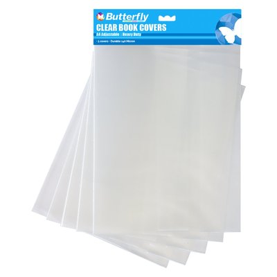 Butterfly A4 PVC Book Cover 120mic Clear | PnP