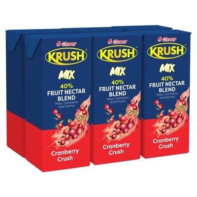 Krush UHT Cranberry Crush Juice 6 x 200ml | PnP