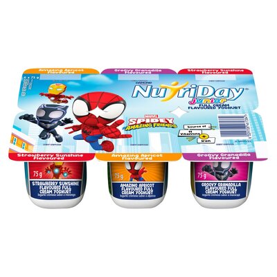 Danone Nutriday Full Cream Smooth Vanilla & Granadilla Yoghurt 6 Pack | PnP