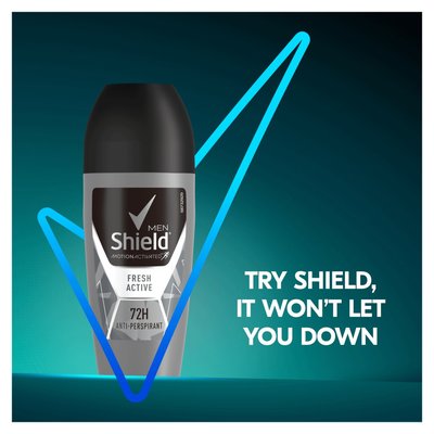 Shield Men Fresh Active Antiperspirant Roll On Deodorant 50ml | PnP