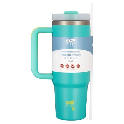 O2 Mega Mug Teal 900ml | PnP