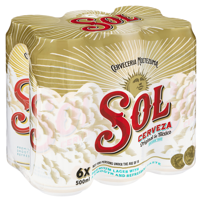 Sol Premium Lager Beer Cans 24 x 500ml | PnP