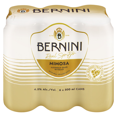 Bernini Mimosa Sparkling Spritzer 6 X 500ML Prices | Shop Deals Online ...