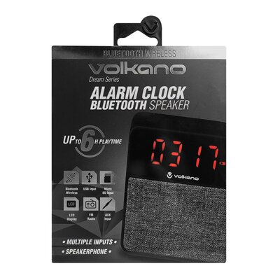 Volkano Fabric Bluetooth Alarm Clock | PnP