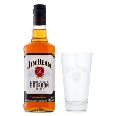 Jim Beam White Label Bourbon Gift Pack 750ml | PnP