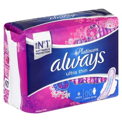 Always Platinum Extra Long Night Pads 6 Pack | PnP