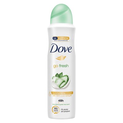 Dove Go Fresh Cucumber & Green Tea Antiperspirant Deodorant Body Spray ...