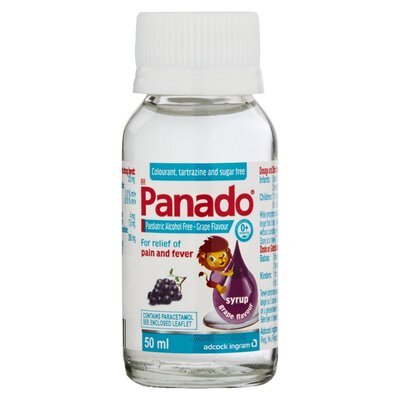 Panado Syrup Grape Alcohol & Sugar Free 50ml | PnP