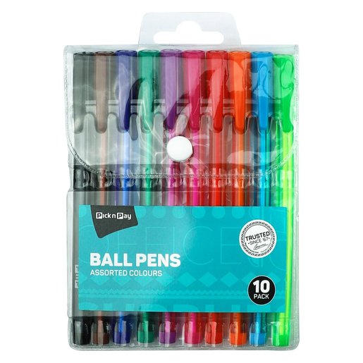 PnP Colour Ballpoint Pens in Pvc 10 Pack | PnP