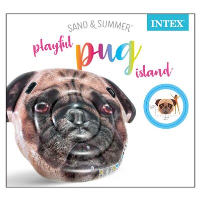 Intex Pug Face Island Pool Lounger 173 x 130cm | PnP