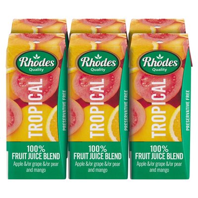 Rhodes 100% Fruit Juice Blend Tropical 200ml x 24 | PnP