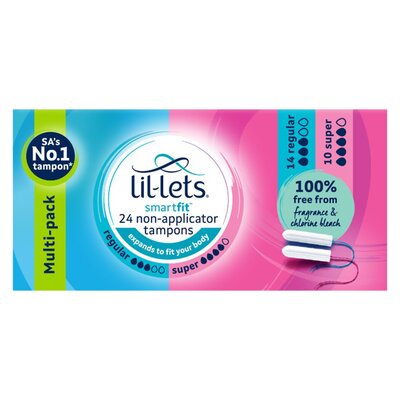 Lil-lets Non-Applicator Tampons Multi- Pack 24s | PnP
