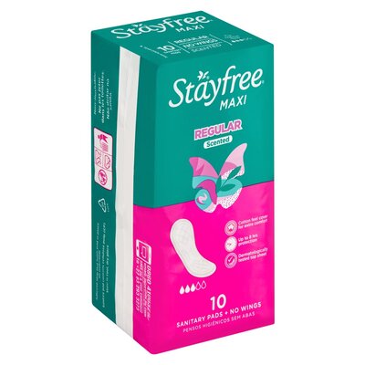 Stayfree Scented Maxi Thick No Wings Pads 10 Pack | PnP