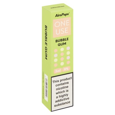 AirPops One Use Bubblegum 5% Disposable Vape 3ml | PnP