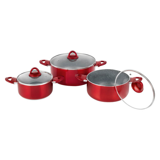 Taste Ruby Nonstick Cookware Set 6 Piece | PnP